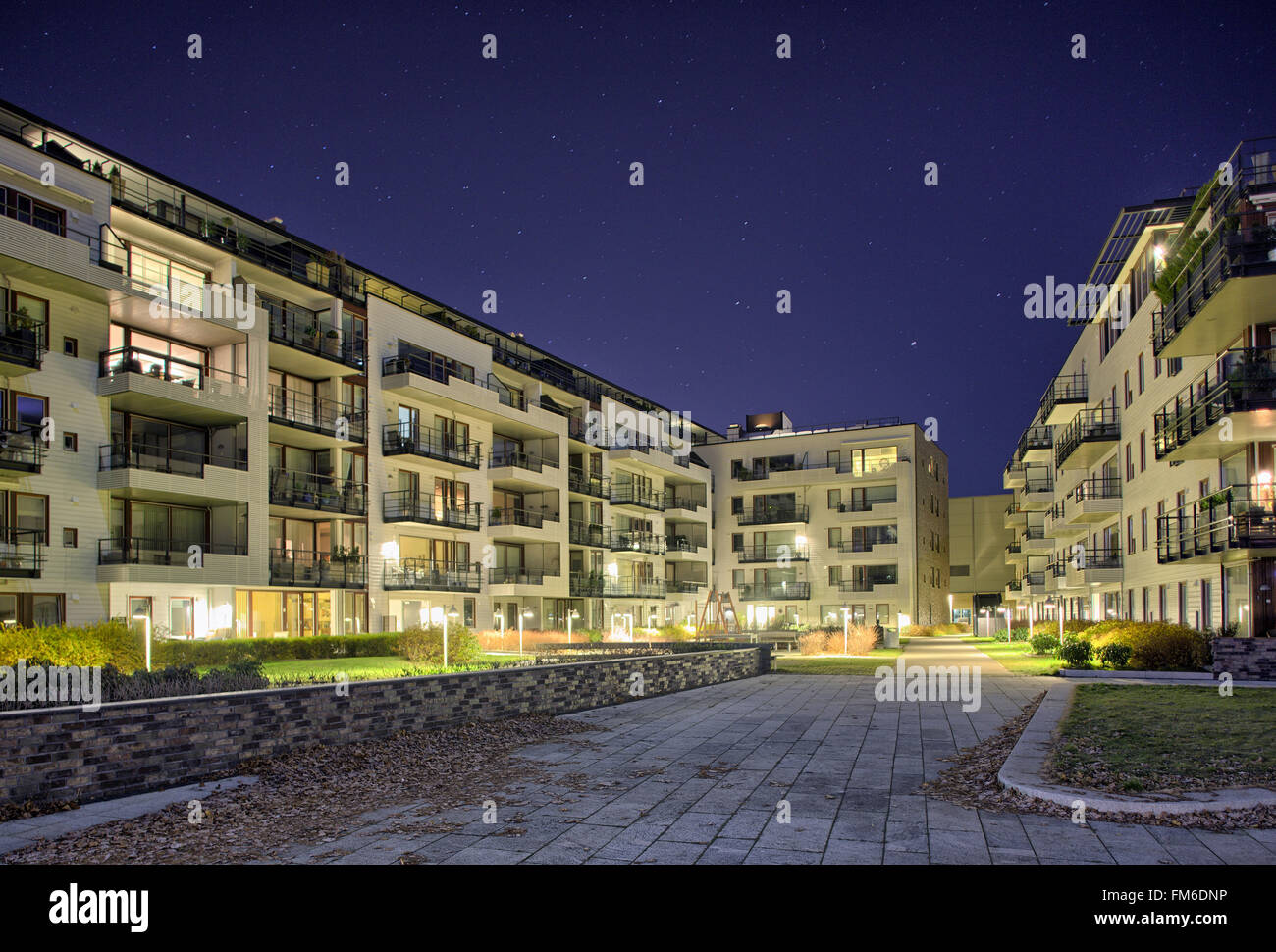 An exterior view of the Tangen residential development in Kriistansand ...