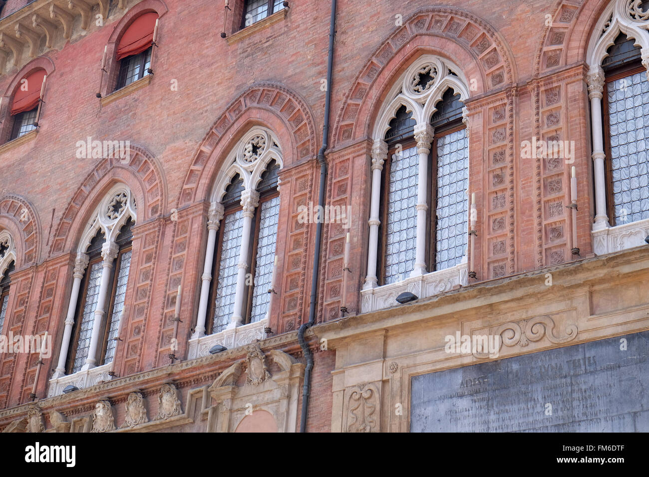 Windows, Palazzo Comunale Palace Building - City Hall in Bologna, Italy ...