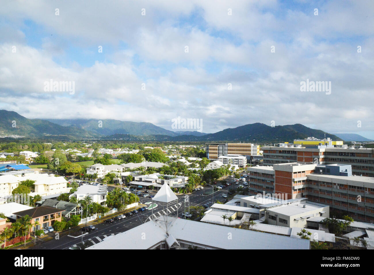 Cairns, Queensland, Australia. View of the town and the local Cairns ...