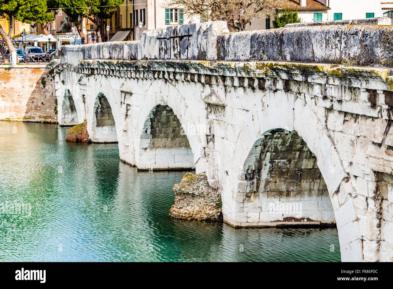 indestructible Istrian marble arches of the Roman bridge of Tiberius in ...