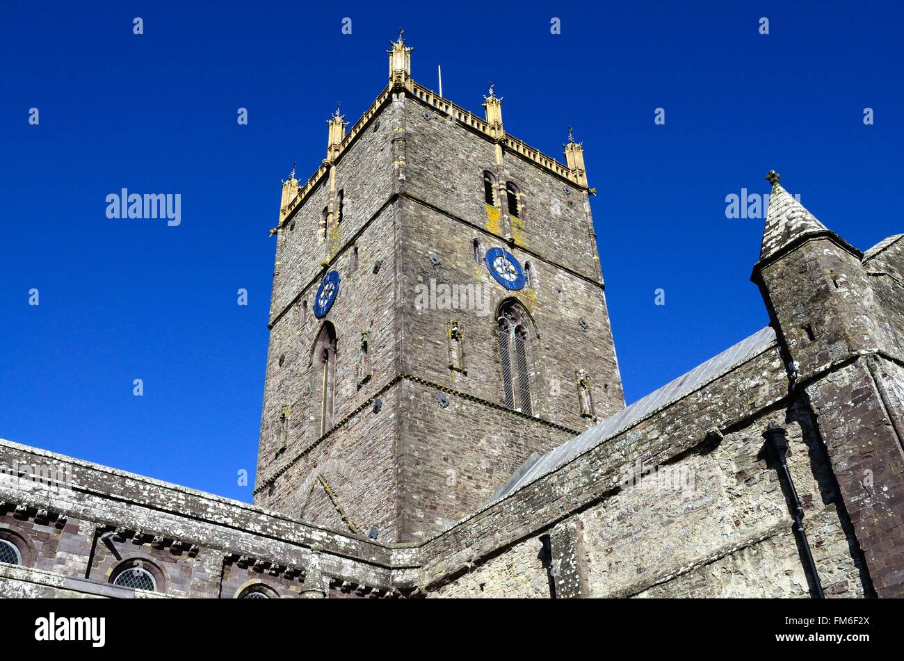 The tower of St Davids Cathedral pembrokeshire Wales Cymru UK GB Stock ...