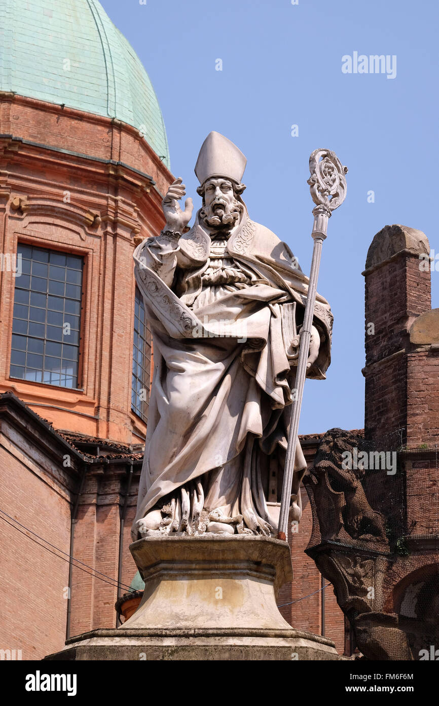 Saint Petronius, Saint Bartholomew church in Bologna, Italy, on June 04 ...