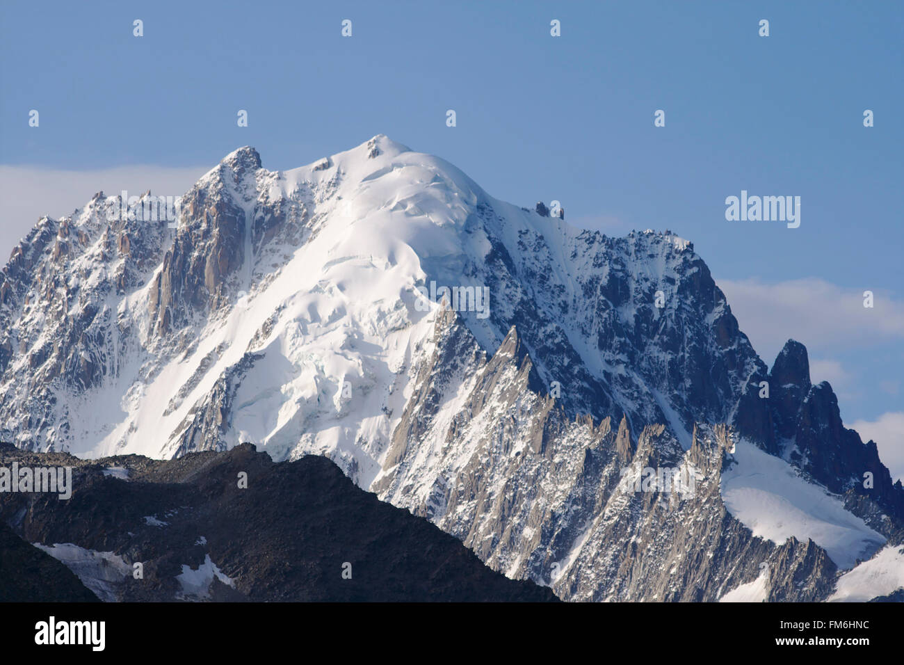 The mont blanc massif from the aiguille du tour hi-res stock ...
