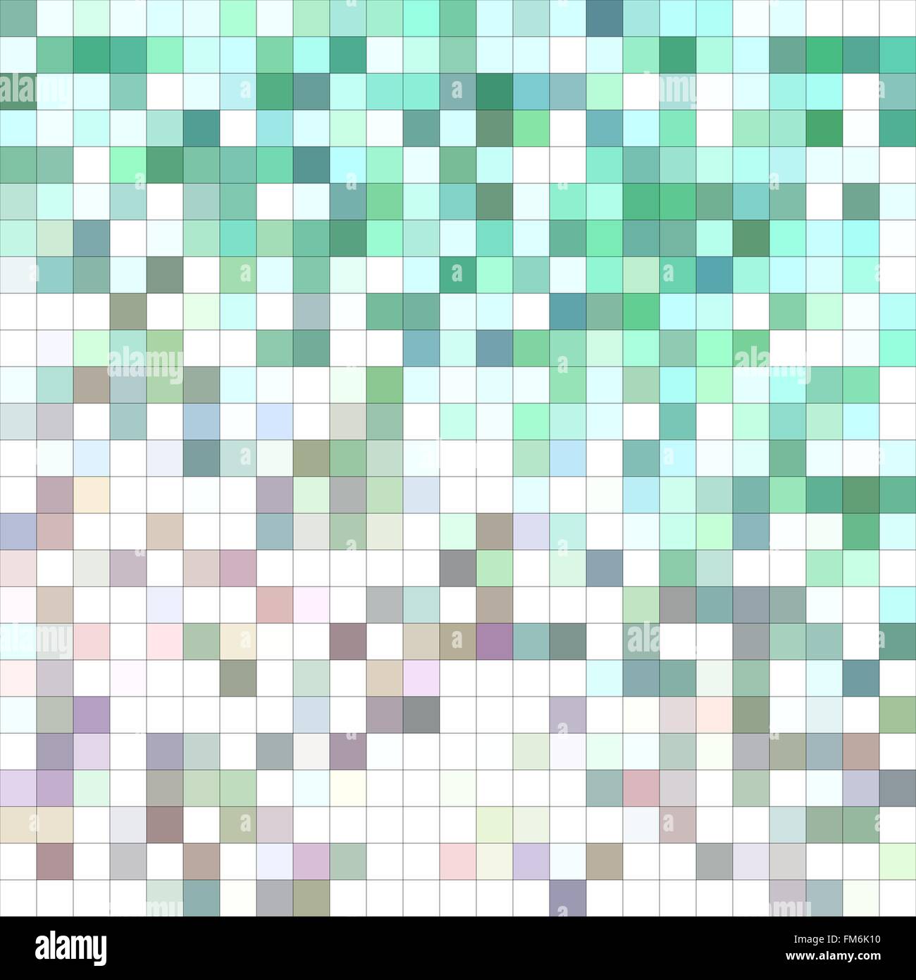 Turquoise color square mosaic background design Stock Vector Image ...