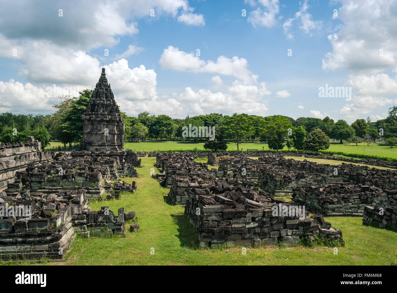 Ruins at the Prambanan Hindu temple, Central Java, Indonesia Stock ...