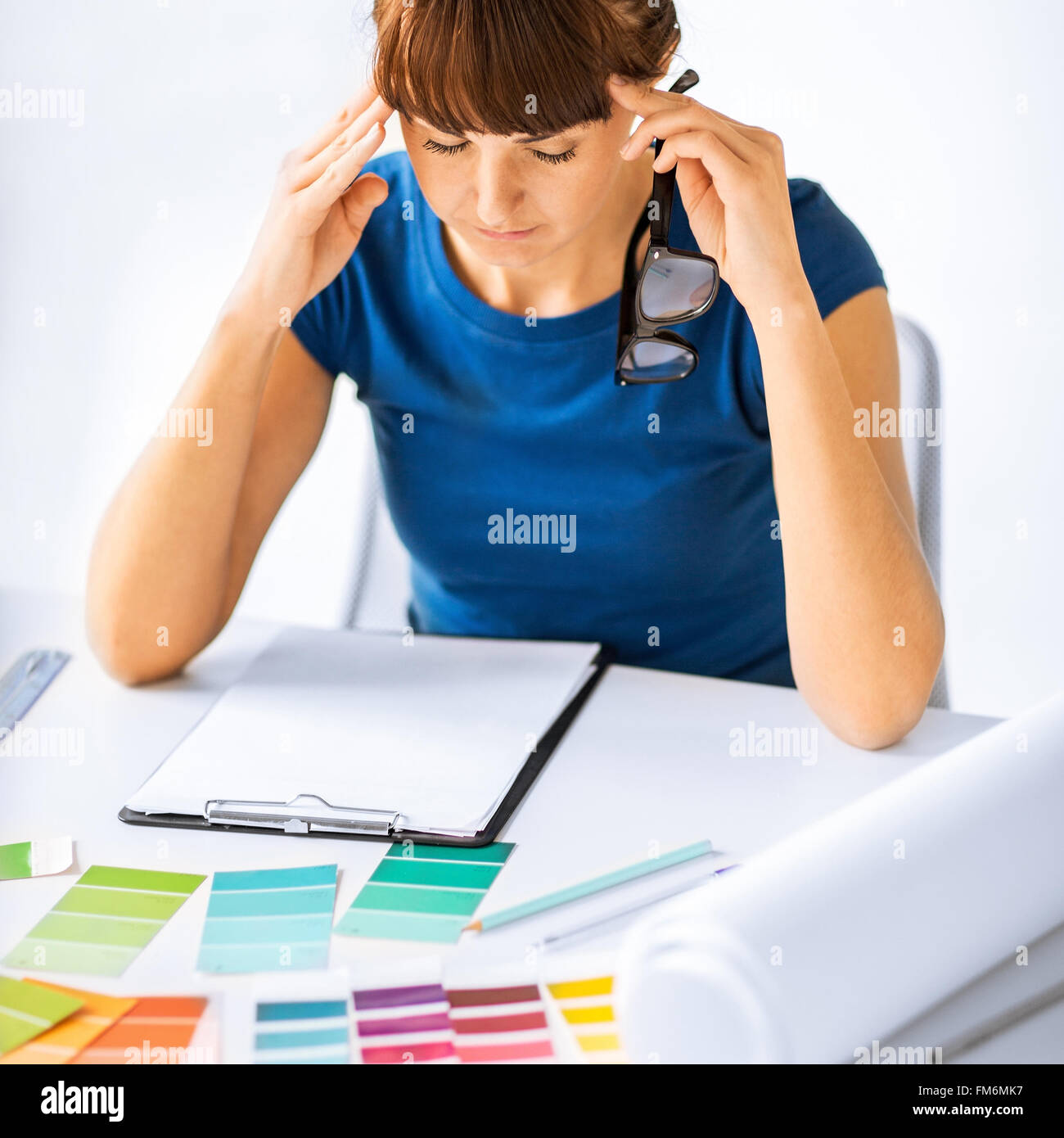 stressed interior designer Stock Photo - Alamy