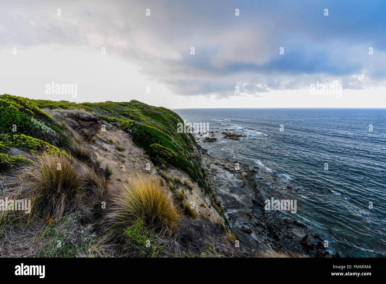 cliff face at invaloch victoria Stock Photo - Alamy