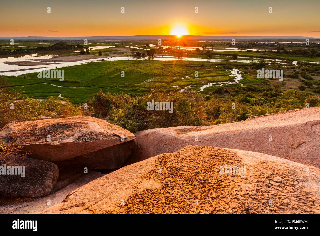 Madagascar, Menabe region, Miandrivazo, Tsiribihina River Stock Photo ...