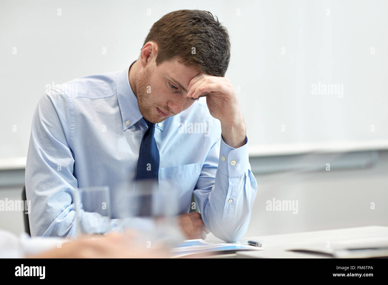businessman having problem in office Stock Photo - Alamy