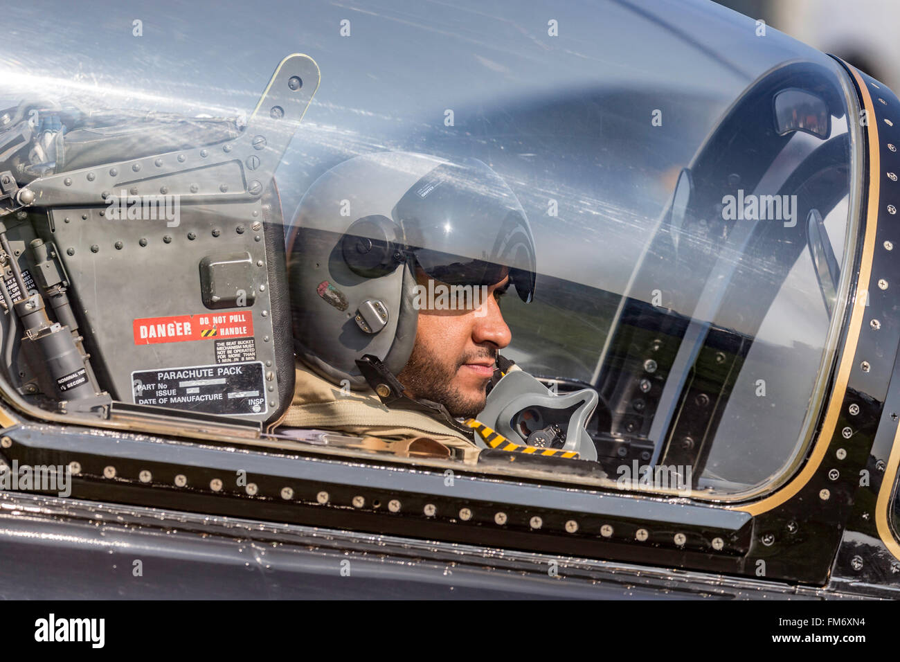 Pilot of the Al Fursan aerobatics display team from the United Arab ...