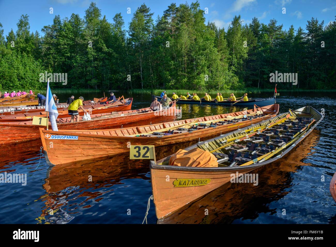 Finland, province of oriental Finland, Sulkava, Muikka, wooden Finnish ...