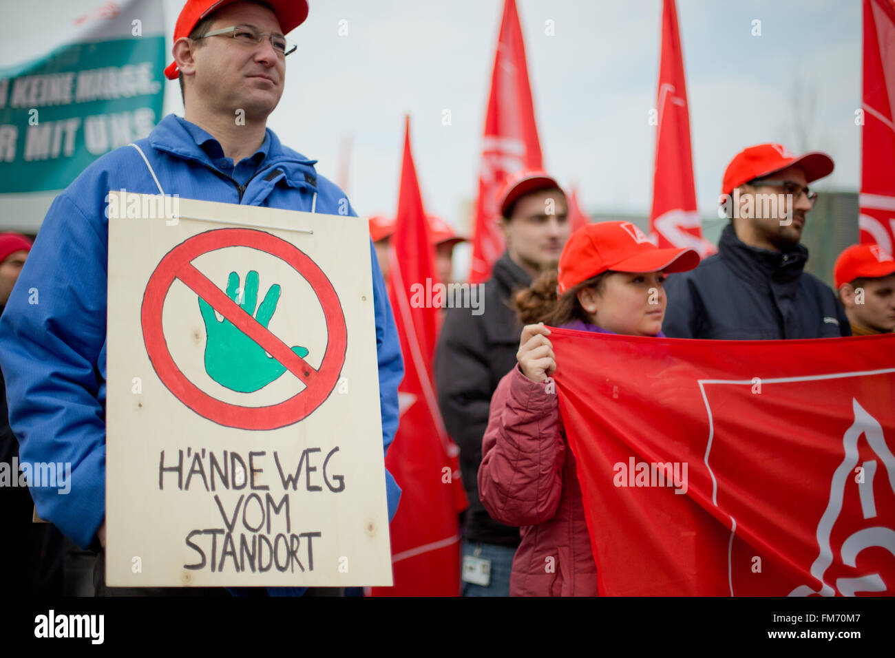 Nuremberg, Germany. 11th Mar, 2016. Staff members of the Siemens ...