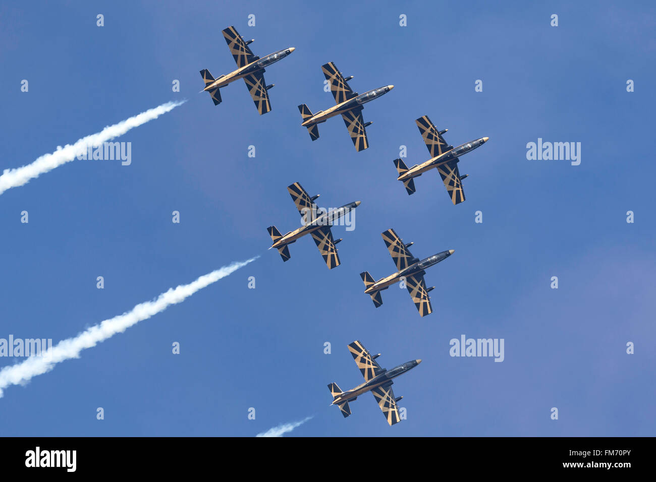 Al Fursan, the aerobatics team of the United Arab Emirates Air Force ...
