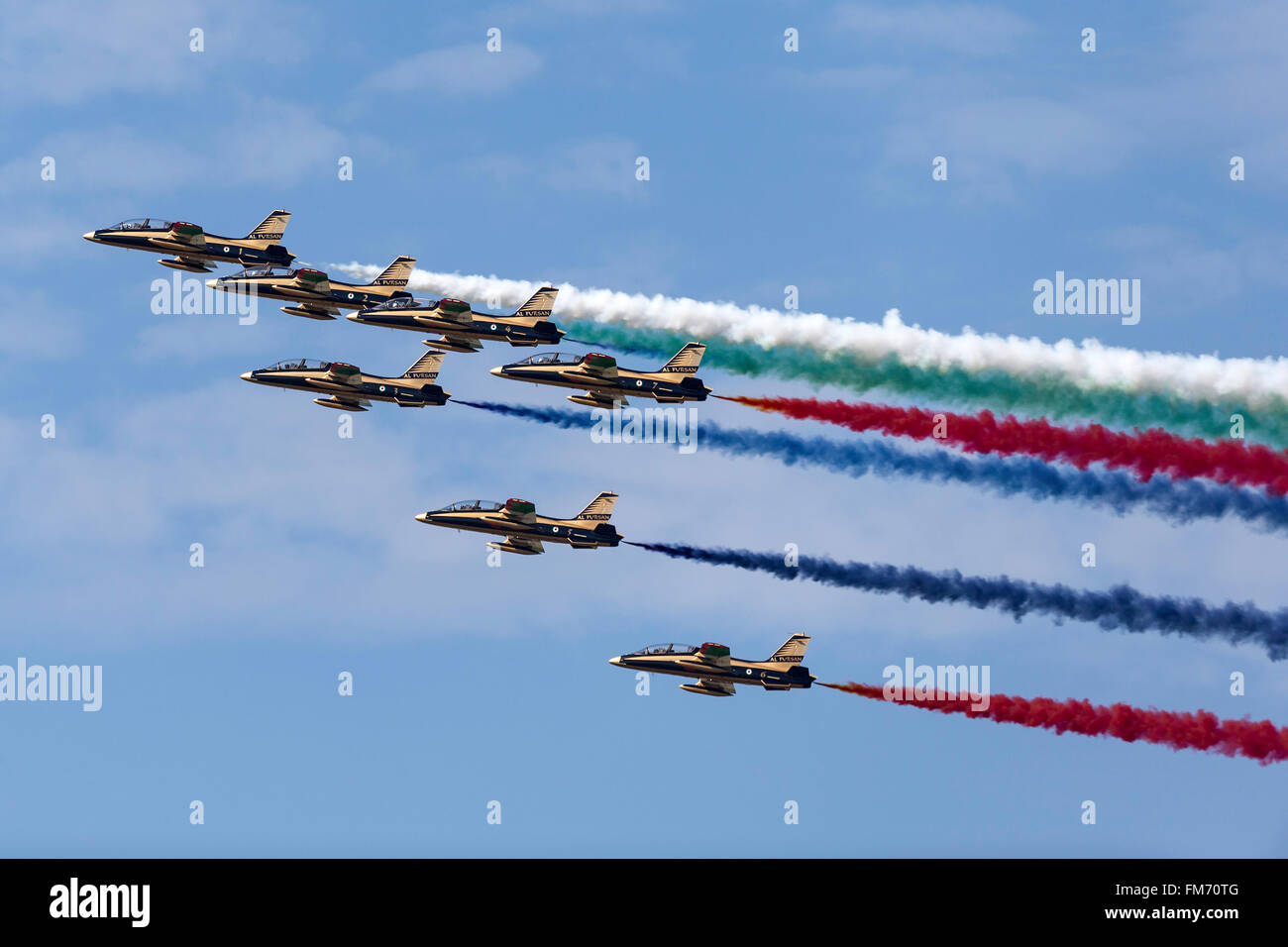 Al Fursan, the aerobatics team of the United Arab Emirates Air Force ...