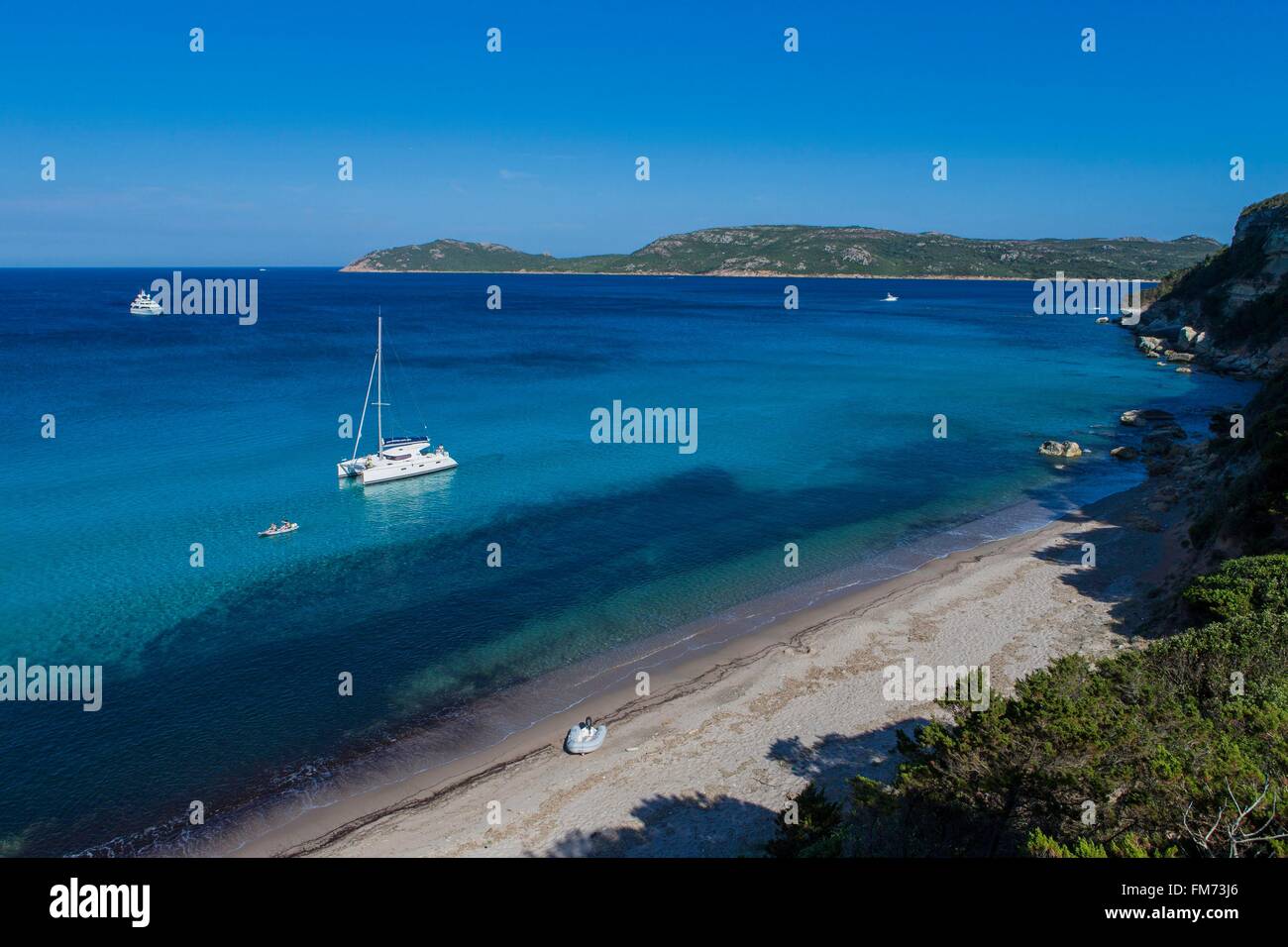 France, Corse du Sud, Porto Vecchio, Santa Manza Bay Stock Photo - Alamy