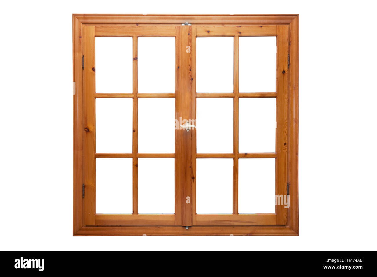 Wooden window isolated on white background interior side Stock Photo ...