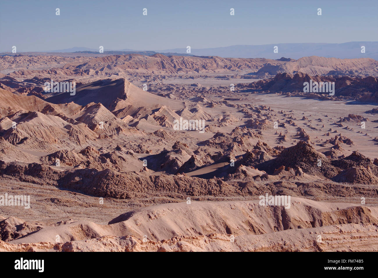 Valle de la Luna, Atacama Desert, salt dome tectonics, Chile Stock ...