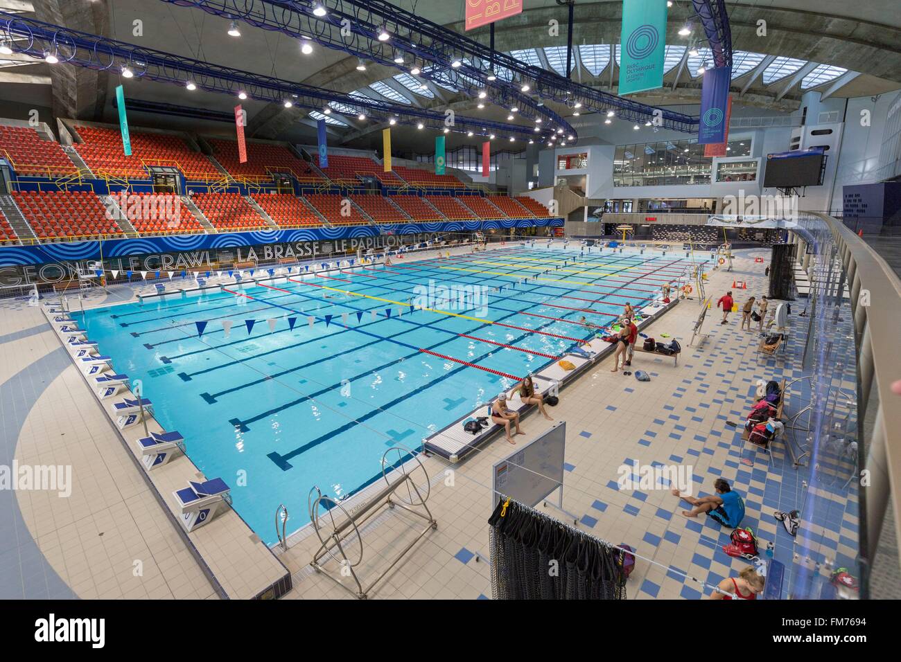 Canada, Quebec province, Montreal, Olympic Park, the renovated pool ...