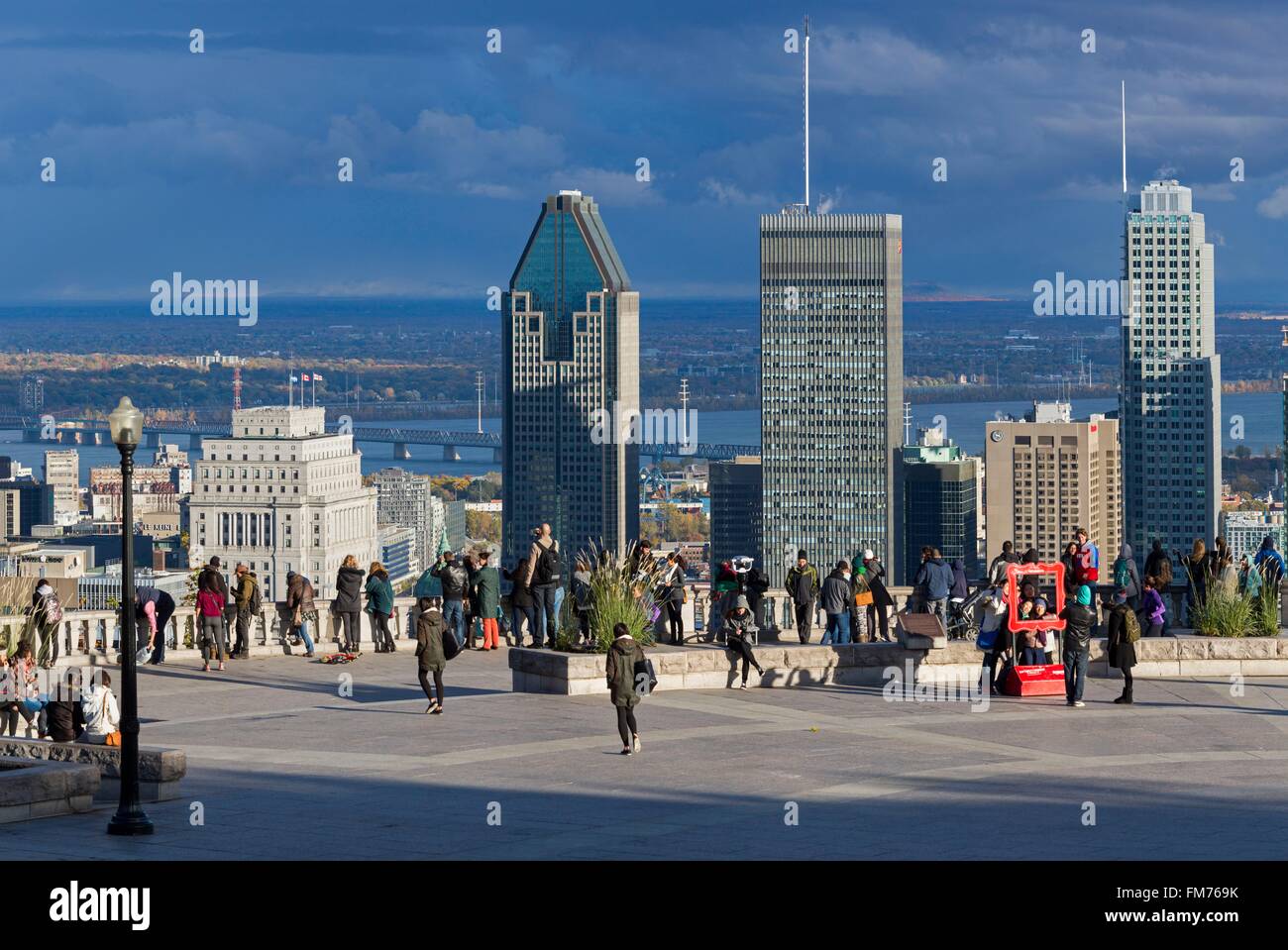 Canada, Quebec province, Montreal, view of the city and its skyscrapers ...