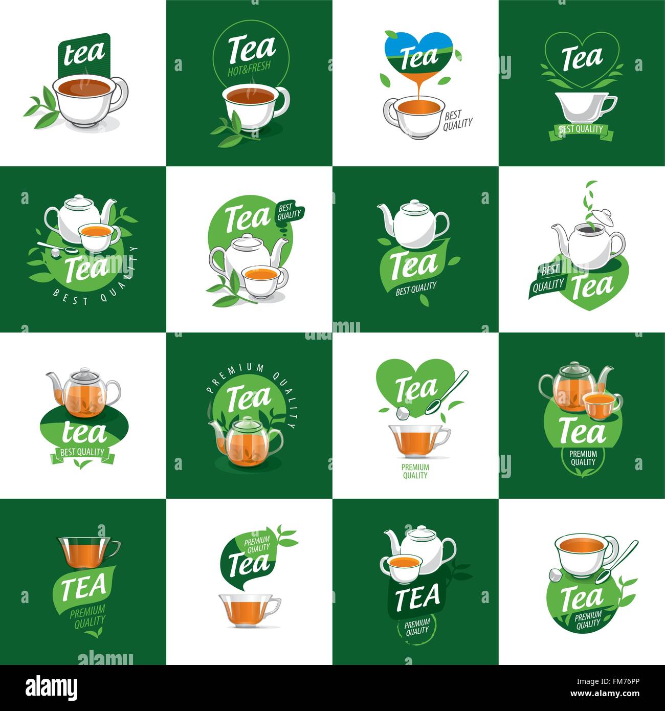 vector logo tea Stock Vector Image & Art - Alamy
