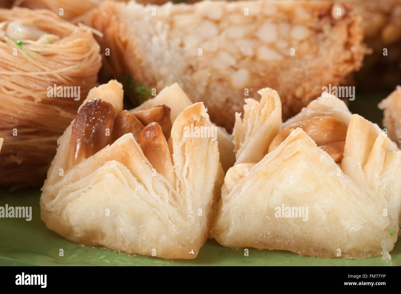 Baklava with peanut, close up shot, local focus Stock Photo - Alamy