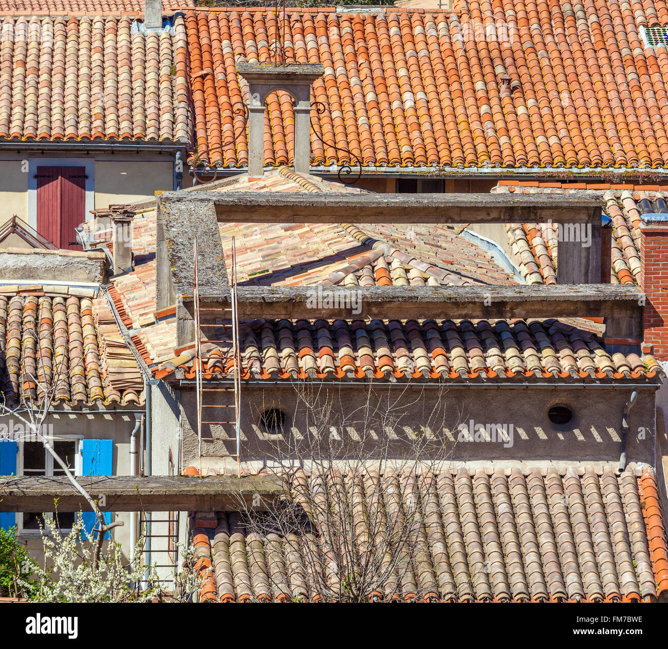 View of lower city, the ville basse, Carcassonne, France Stock Photo ...