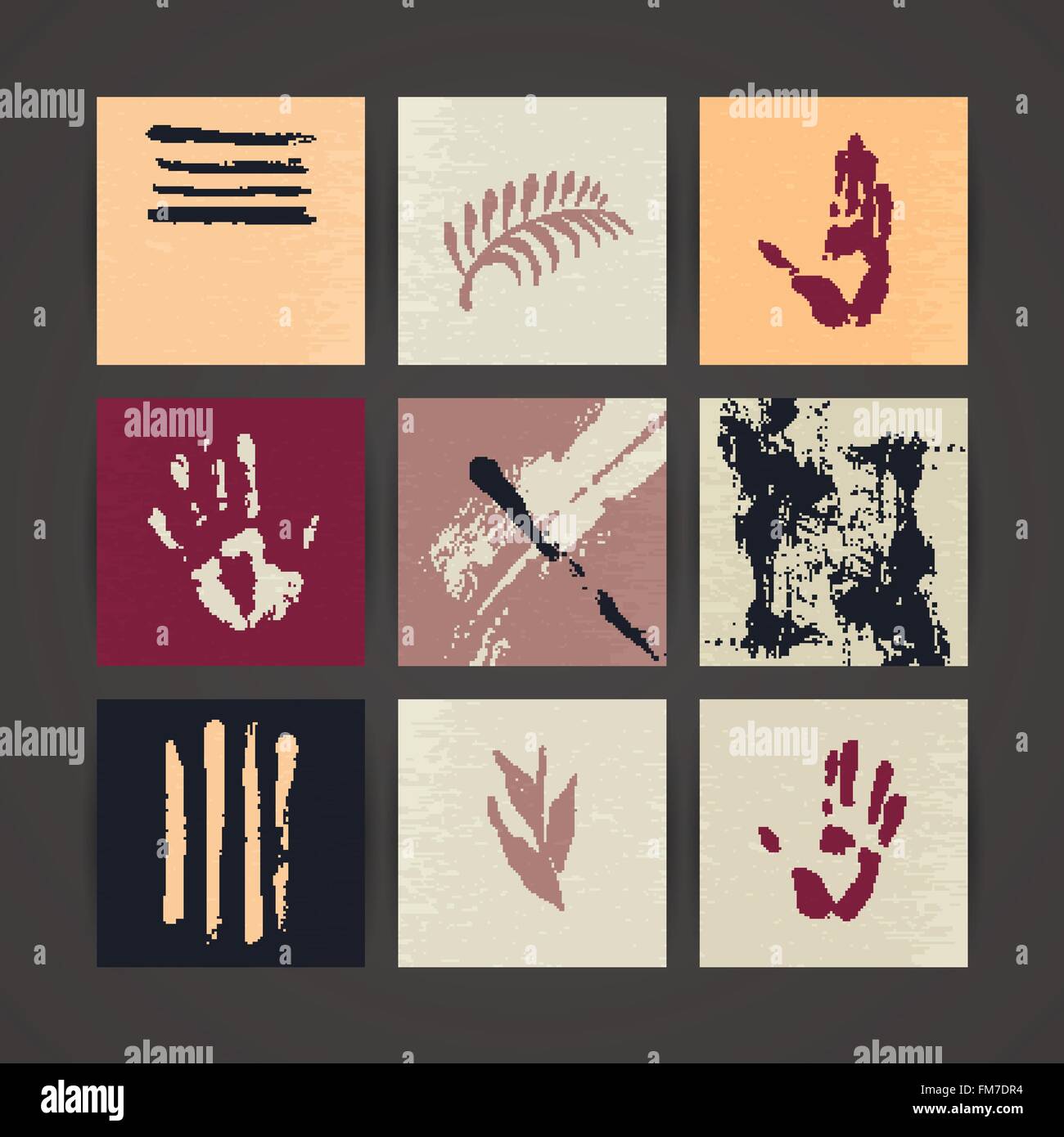 Handprint circle Stock Vector Images - Alamy