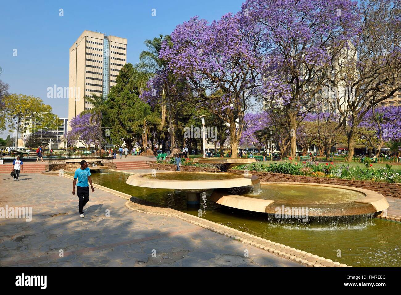 Zimbabwe, Harare, African Unity Square (formerly Cecil Square Stock ...