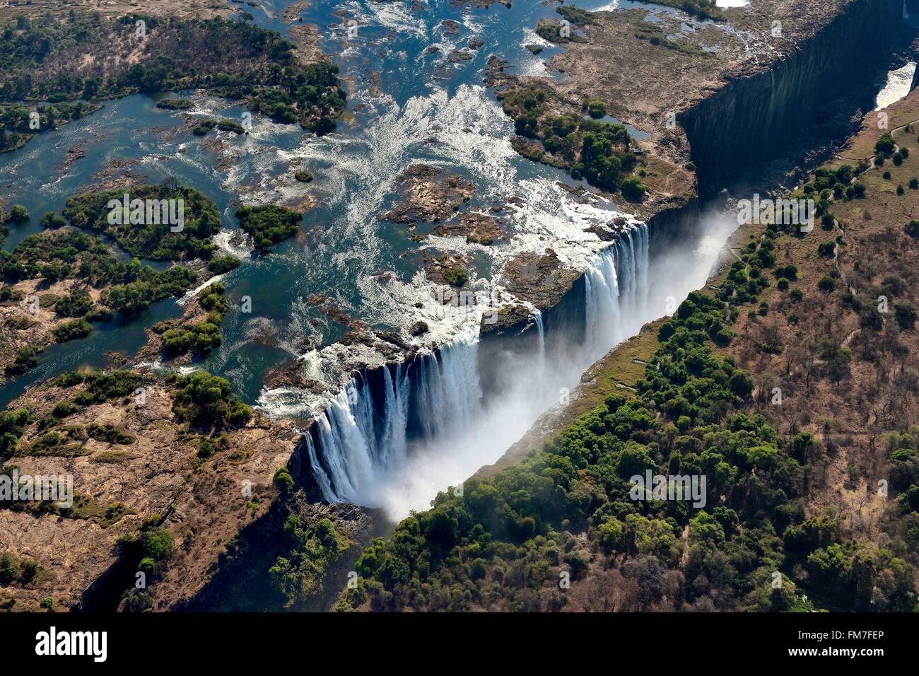 Zimbabwe, Matabeleland North Province, Zambesi River, the Victoria ...