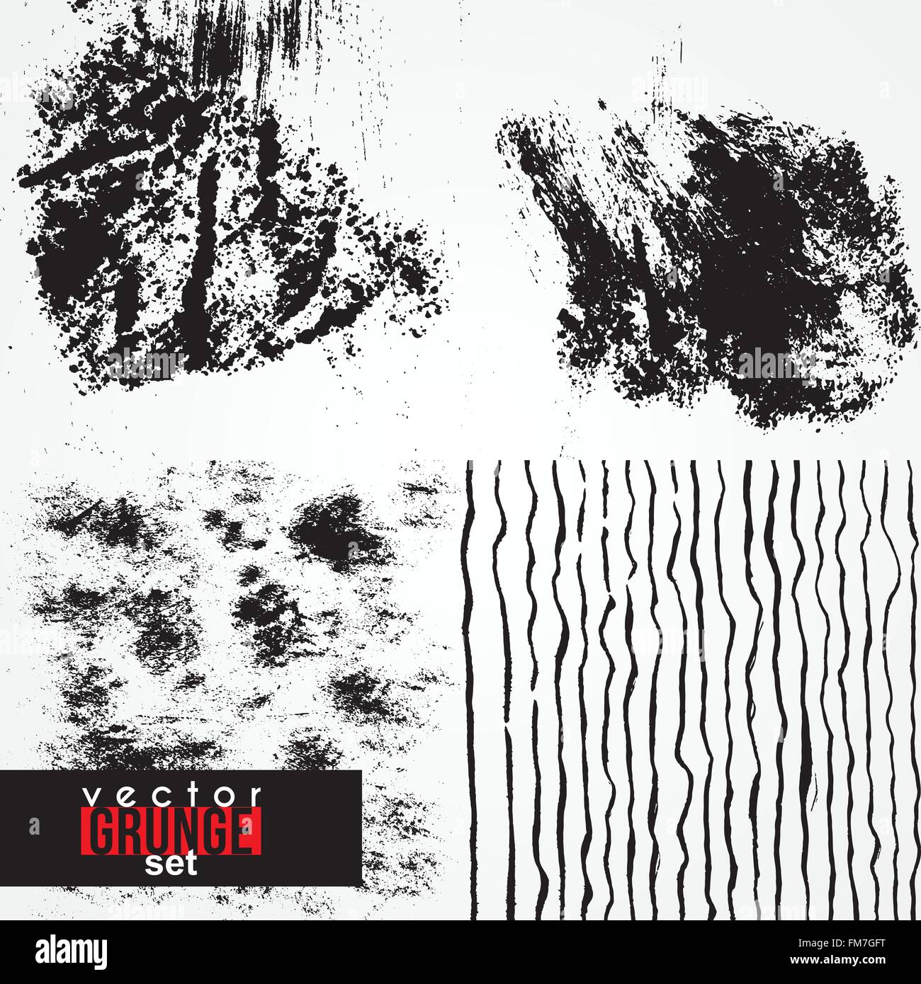 Set of dirty, scratched, smeared, stained textures Stock Vector Image ...