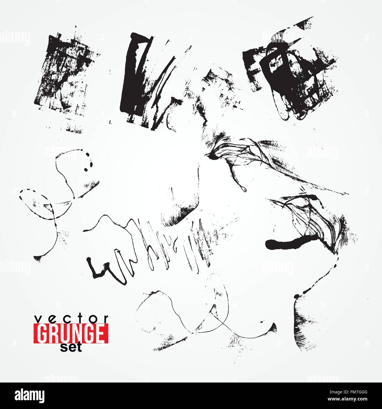 Set of dirty, scratched, smeared, soiled textures Stock Vector Image ...