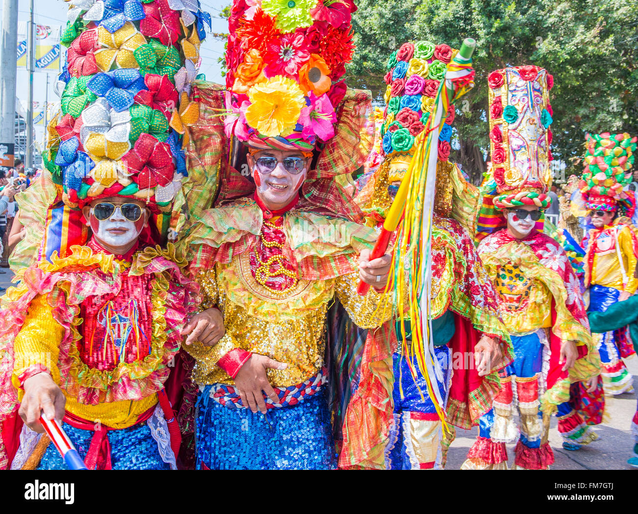 Participants in the Barranquilla Carnival in Barranquilla , Colombia ...