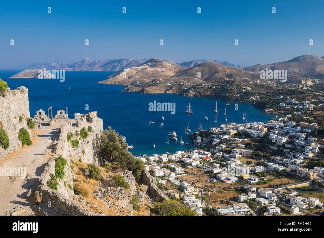 Greece, Dodecanese archipelago, Leros island, Pandeli little fishing ...