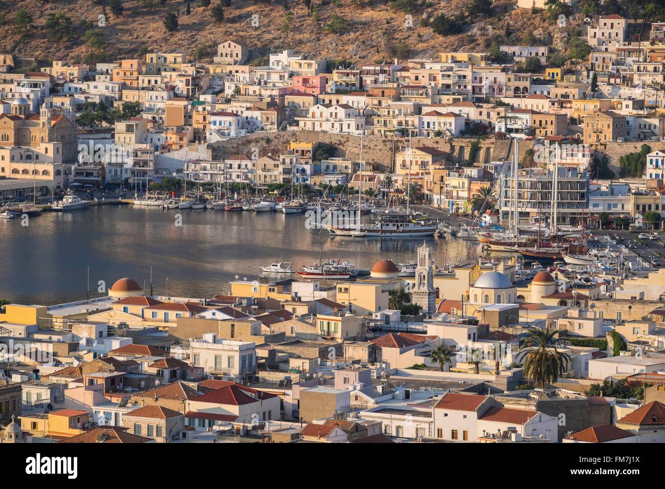 Greece, Dodecanese archipelago, Kalymnos island, Pothia is the bigest ...