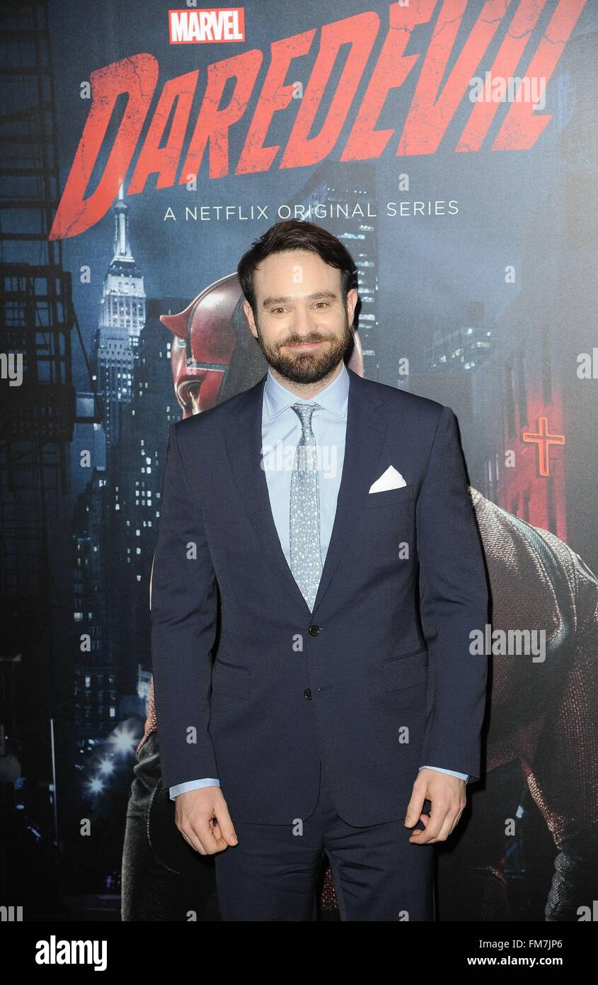 New York, NY, USA. 10th Mar, 2016. Charlie Cox at arrivals for MARVEL'S ...