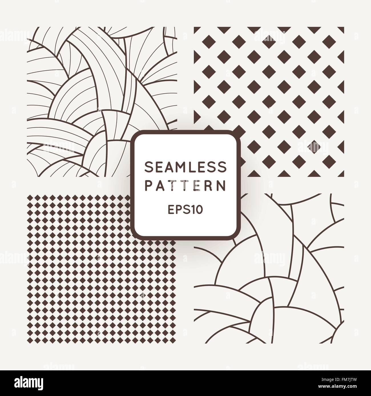 Set of geometric vector seamless patterns Stock Vector Image & Art - Alamy