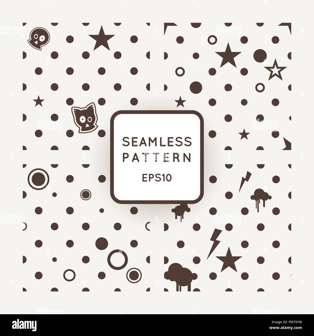 Set of vector seamless patterns with bones, skulls and stars. Emo-style ...