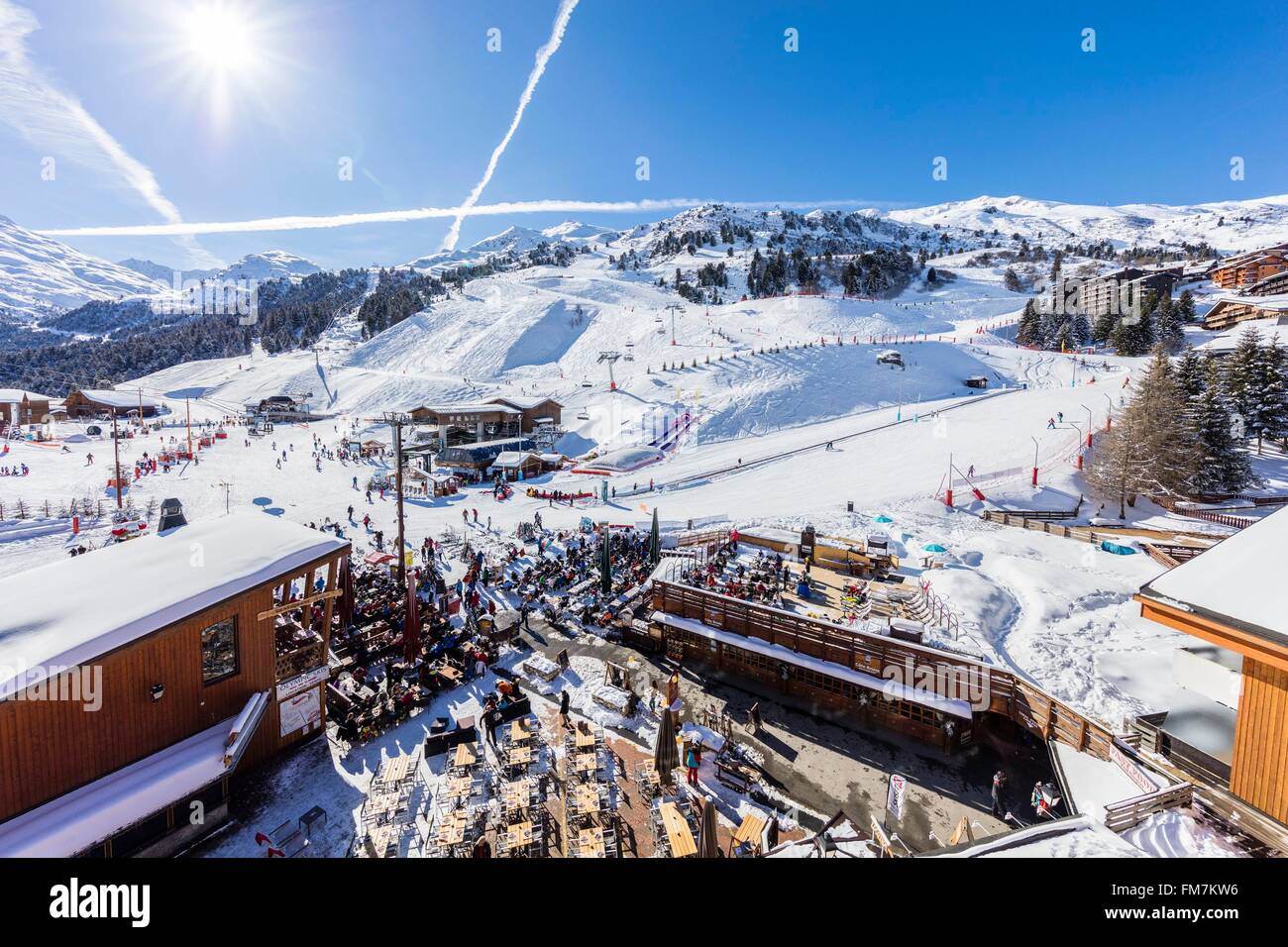 France, Savoie, Tarentaise valley, hamlet of La Rosiere, Meribel ...
