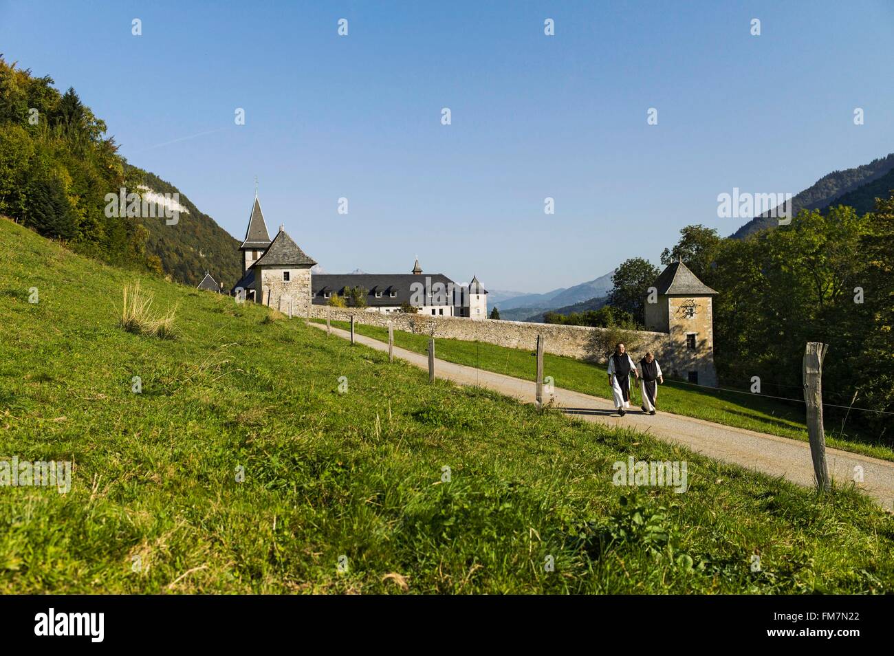 France, Savoie, Plancherine, Bauges mountain range, cistercian ...