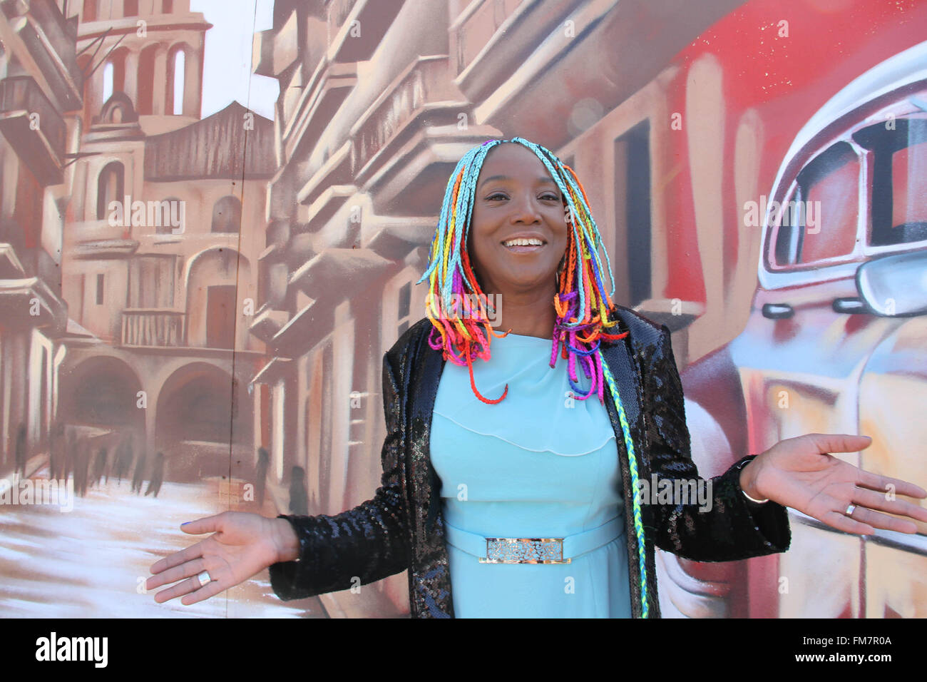 Los Cristianos, Spain. 10th Mar, 2016. The famous Cuban singer Lucrecia ...
