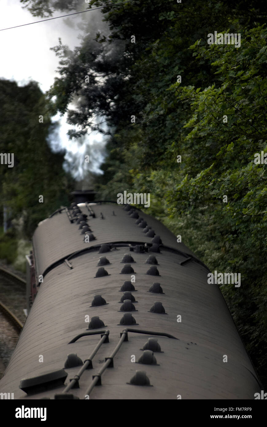 Steam train leaving station , The Keighley & Worth Valley Railway steam ...