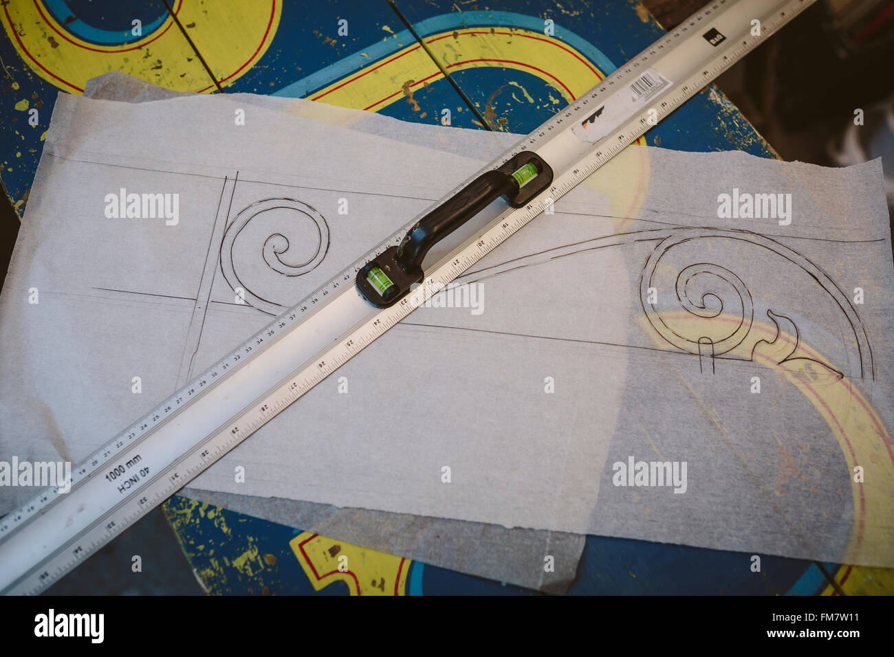 Adam Calkin artist painter in studio home Stock Photo - Alamy