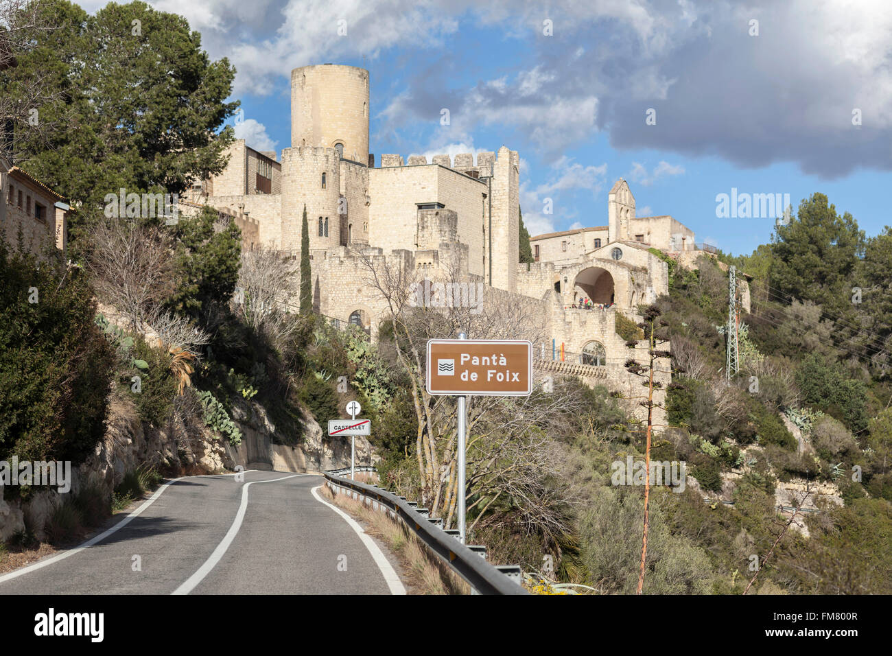 View of Castellet, Castellet i la Gornal, Catalonia, Spain Stock Photo ...