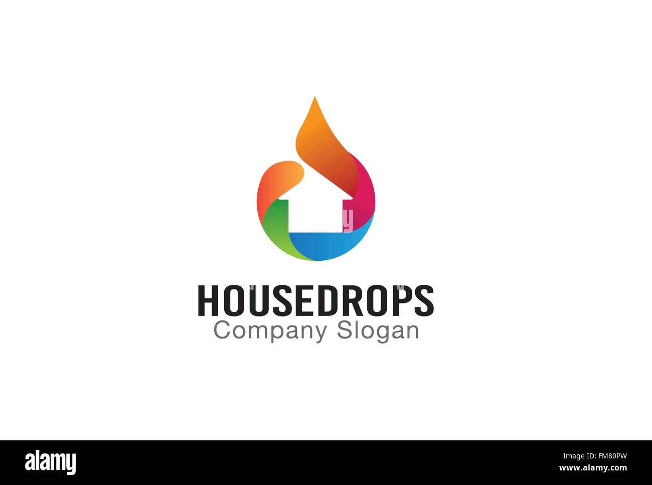 House Drops Logo Vector Symbol Design Illustration Stock Vector Image ...