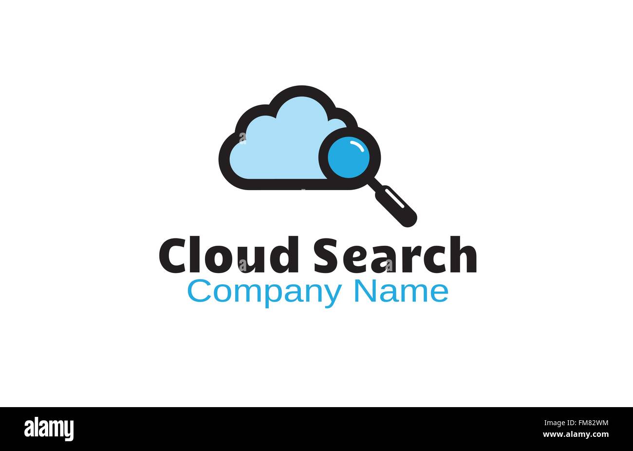 Cloud Search Logo Vector Symbol Design Illustration Stock Vector Image ...