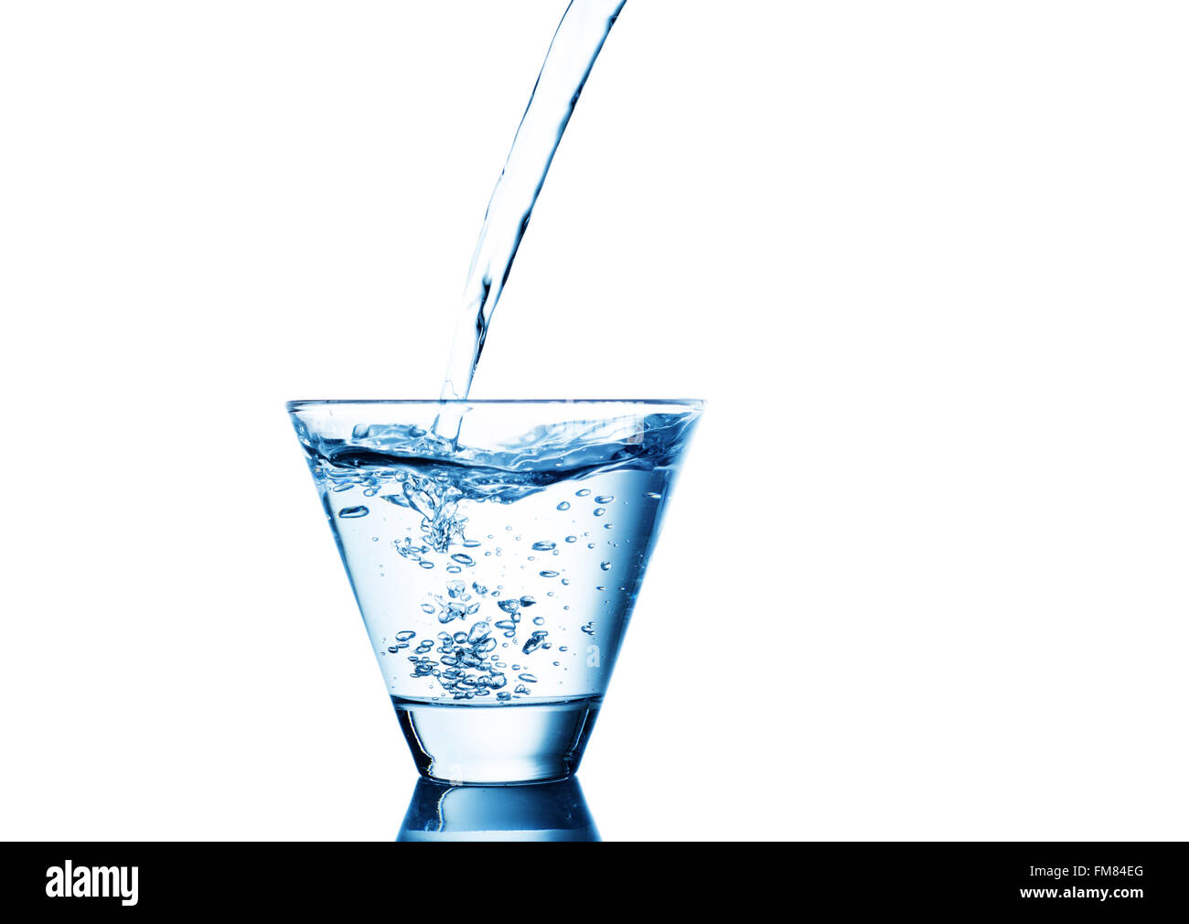 Water splash in glass on white background Stock Photo - Alamy