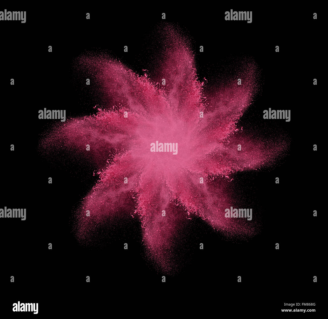 Gradient colorful powder splash isolated on white background Stock ...