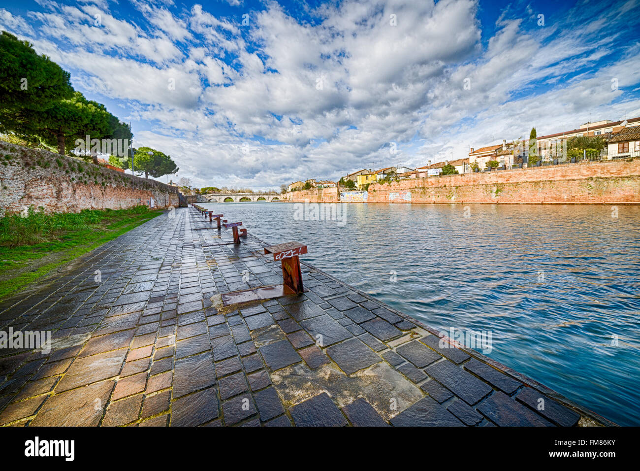 Tiberius Bridge in Rimini, one of the most solid architectural ...