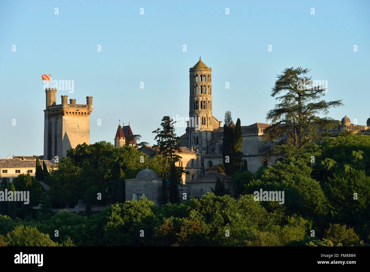 France, Gard, Pays d'Uzege, Uzes, the Ducal castle known as the Duche ...