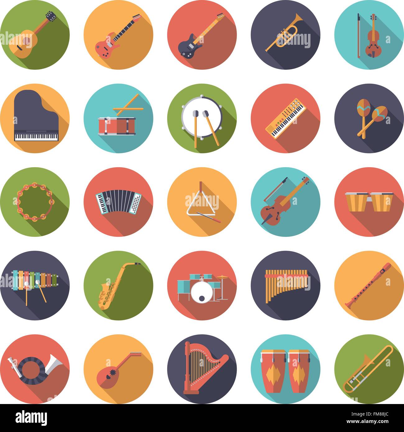 Musical instrument icons Stock Vector Images - Alamy